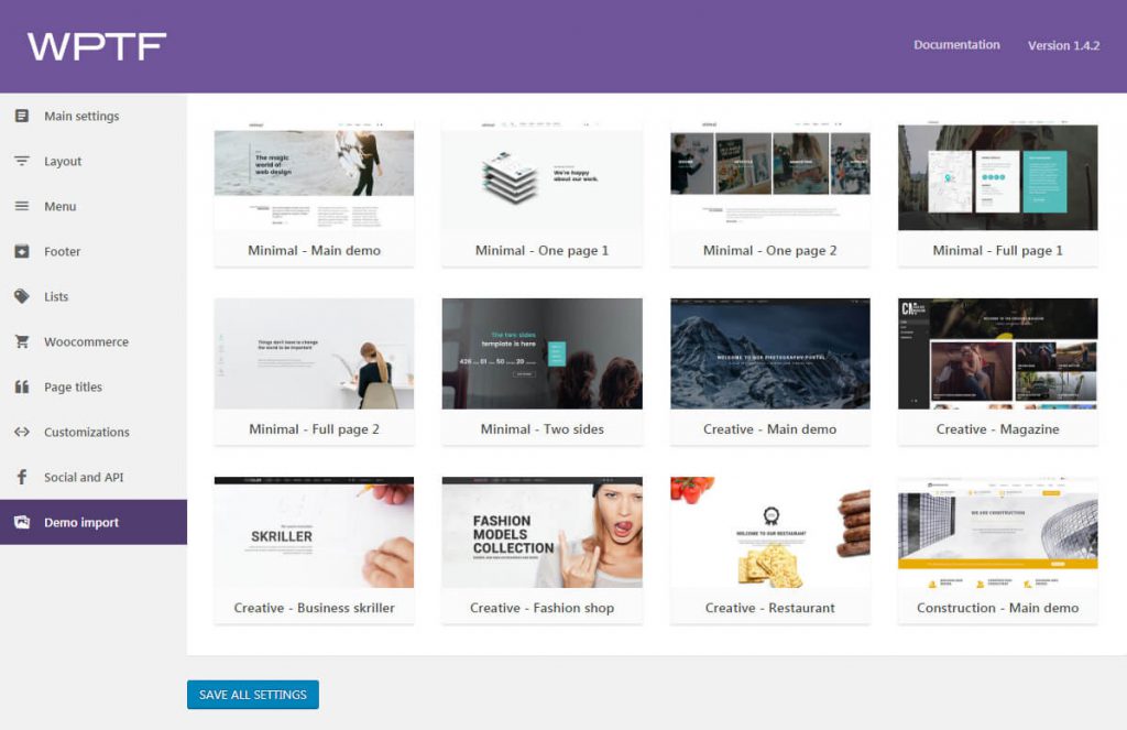 demo - WordPress Theme Framework